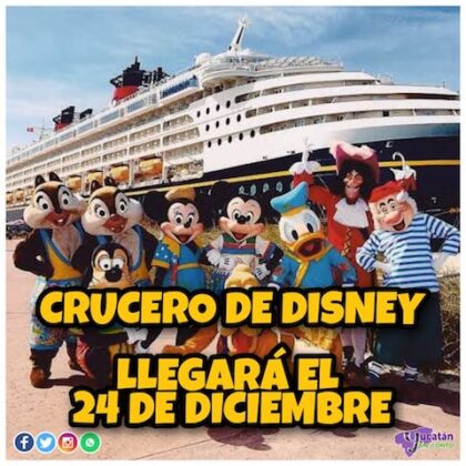 En navidad llegará el crucero de Disney a Progreso con Pasajeros ...